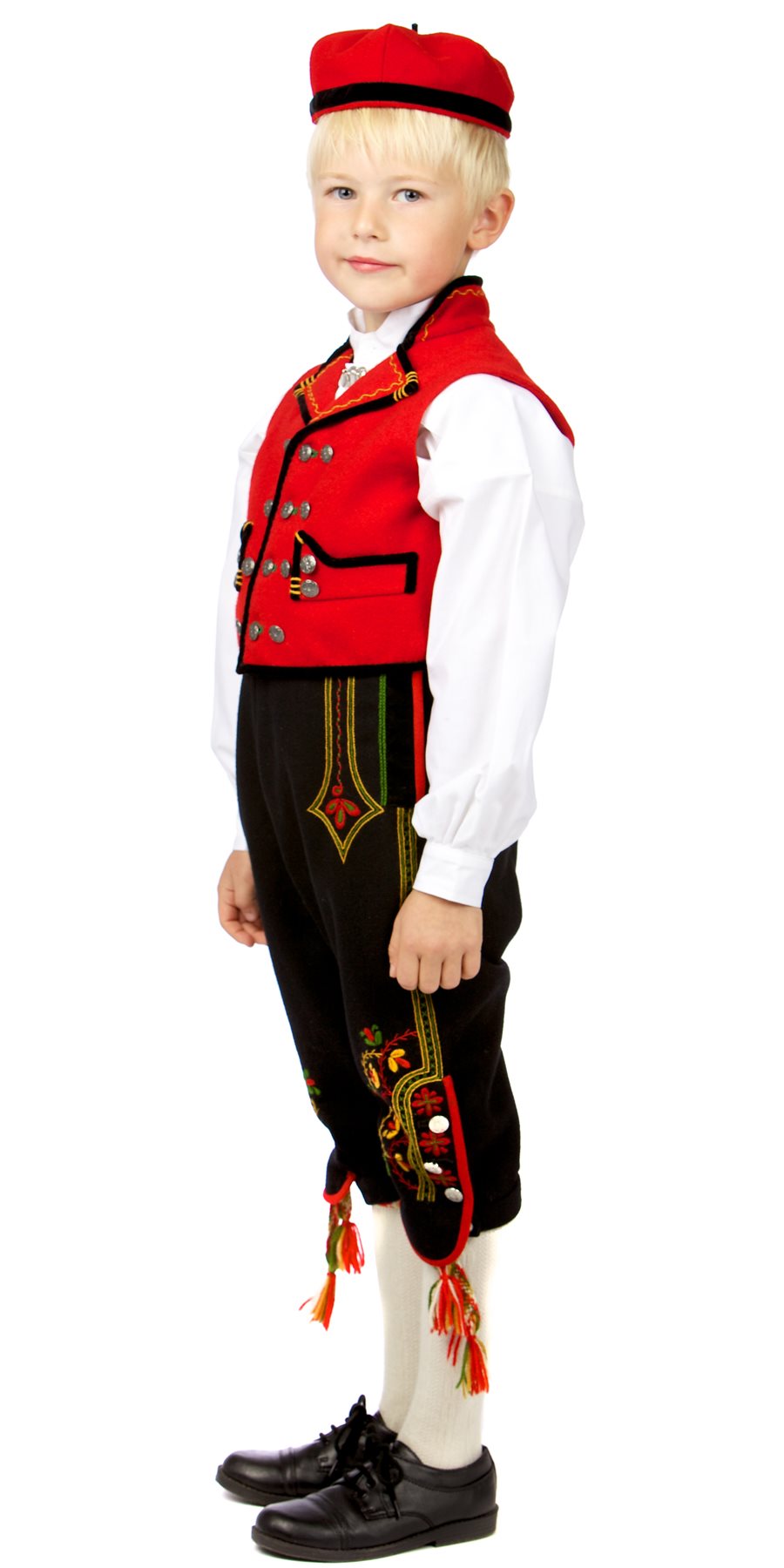 Gutebunad, Kvit trøye fra Buskerud - Norsk Flid nettbutikk og bunader