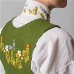 Senja festdrakt grønn vest - Norsk Flid nettbutikk og bunader